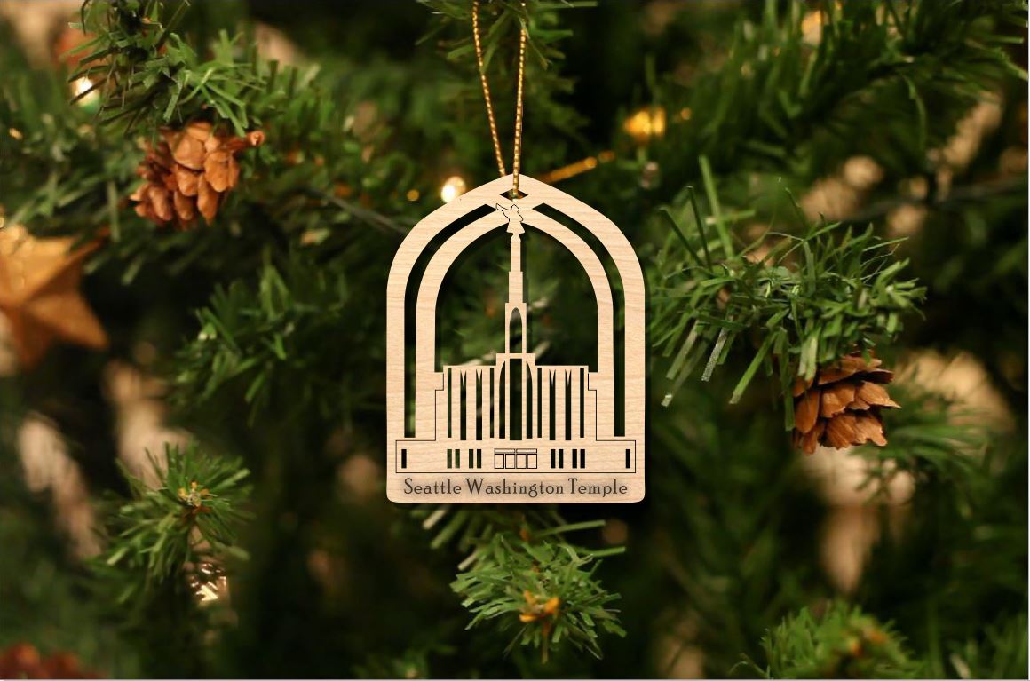 Seattle Washington Temple Christmas Ornament – Urban Forest Woodworking ...