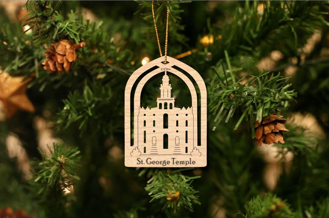 St. George Temple Christmas Ornament – Urban Forest Woodworking & Design