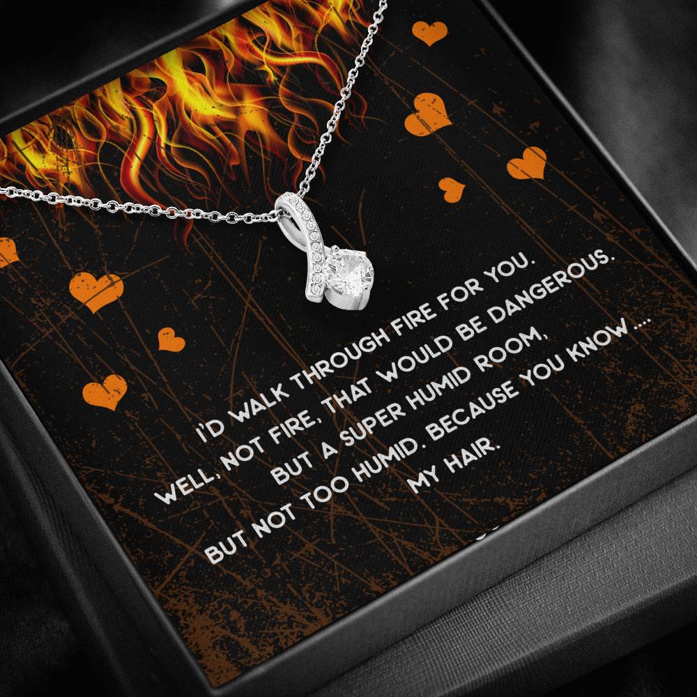 Walk Through Fire Ribbon Drop Pendant Necklace – Urban Forest ...